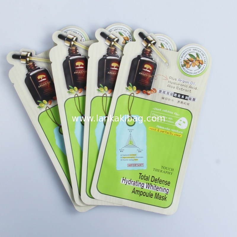 Cosmetic facial mask special shaped pouch face mask packaging bag ...